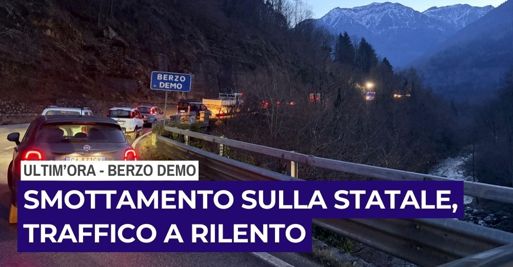 BERZO DEMO - Smottamento sulla statale, traffico a rilento - TeleBoario